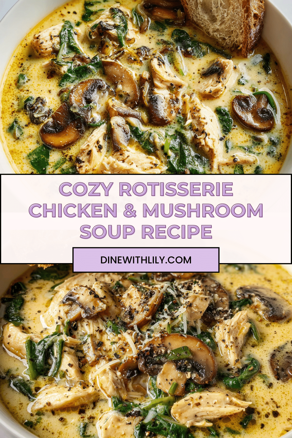 Rotisserie Chicken Mushroom Soup - Easy Weeknight Comfort